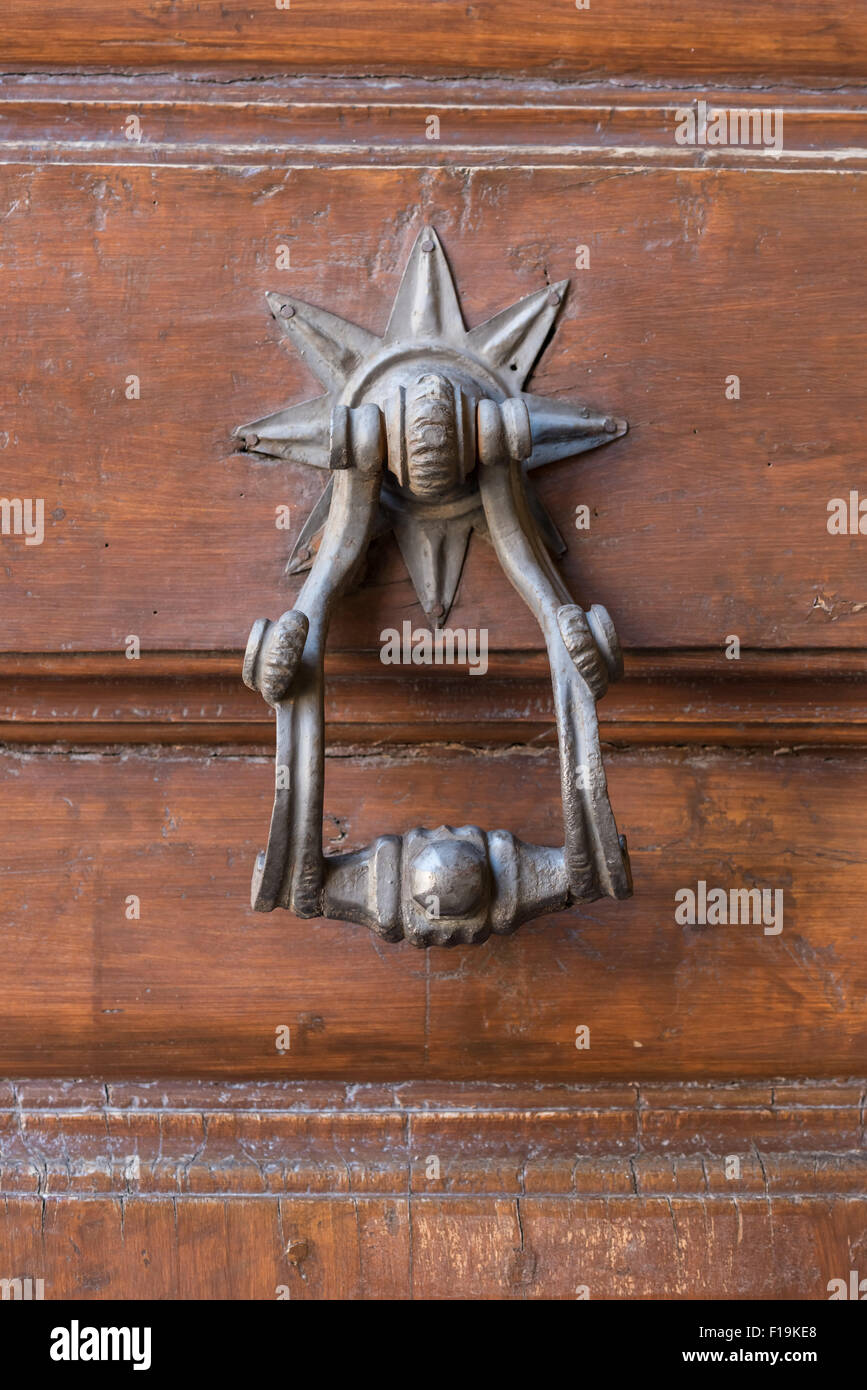 In the picture a knock door ancient medieval historic center of ...