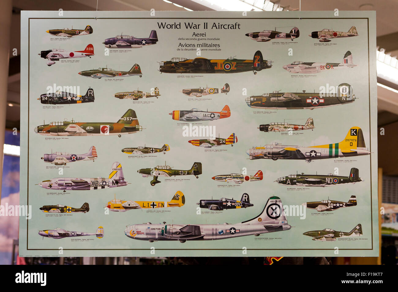 WWII War aircraft poster - USA Stock Photo - Alamy