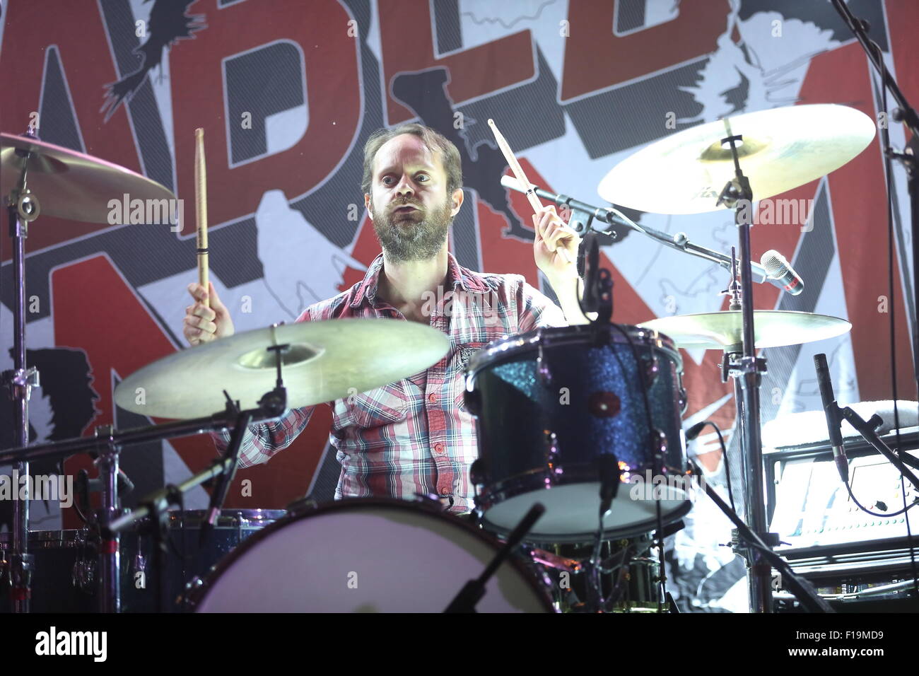 Leeds, Yorkshire, UK. 30th August, 2015. Ash perform live on the ...