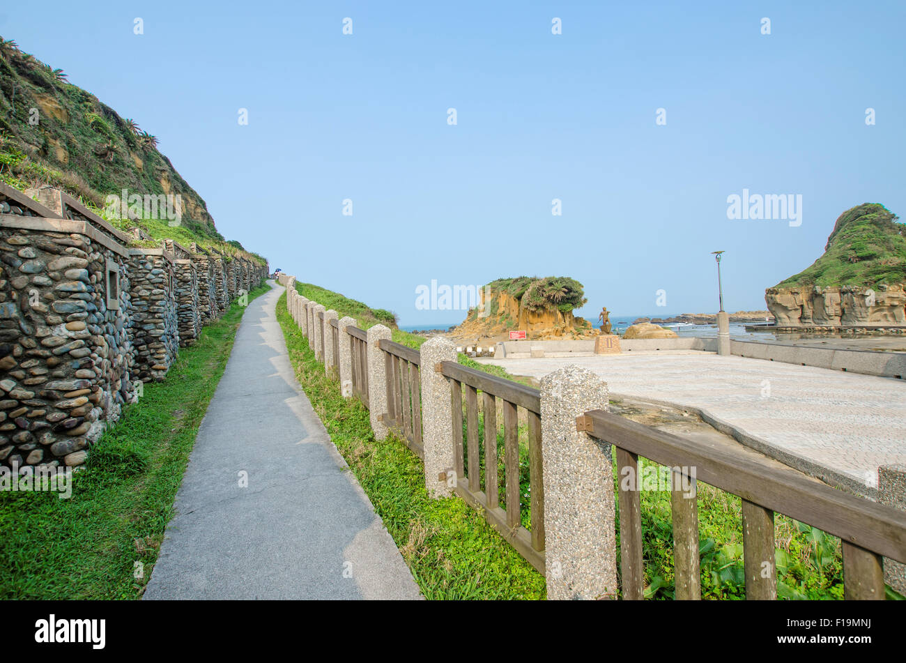 Ho Ping Island Hi Park located in Keelung,Taiwan. It is set up along ...