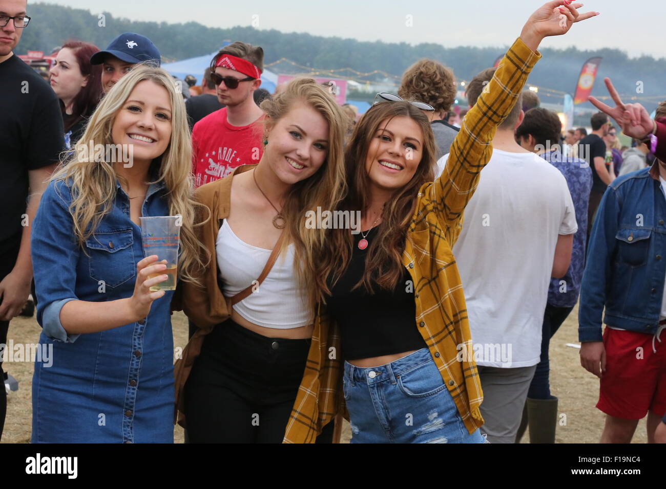 Leeds, Yorkshire, UK. 30th August, 2015. Festival goers at Leeds ...