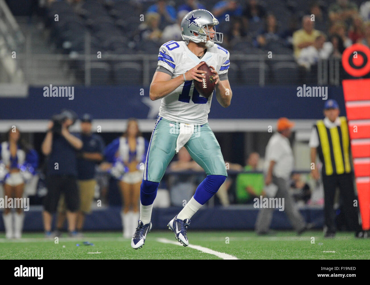 Aug 29, 2015: Dallas Cowboys quarterback Dustin Vaughan #10 during an ...