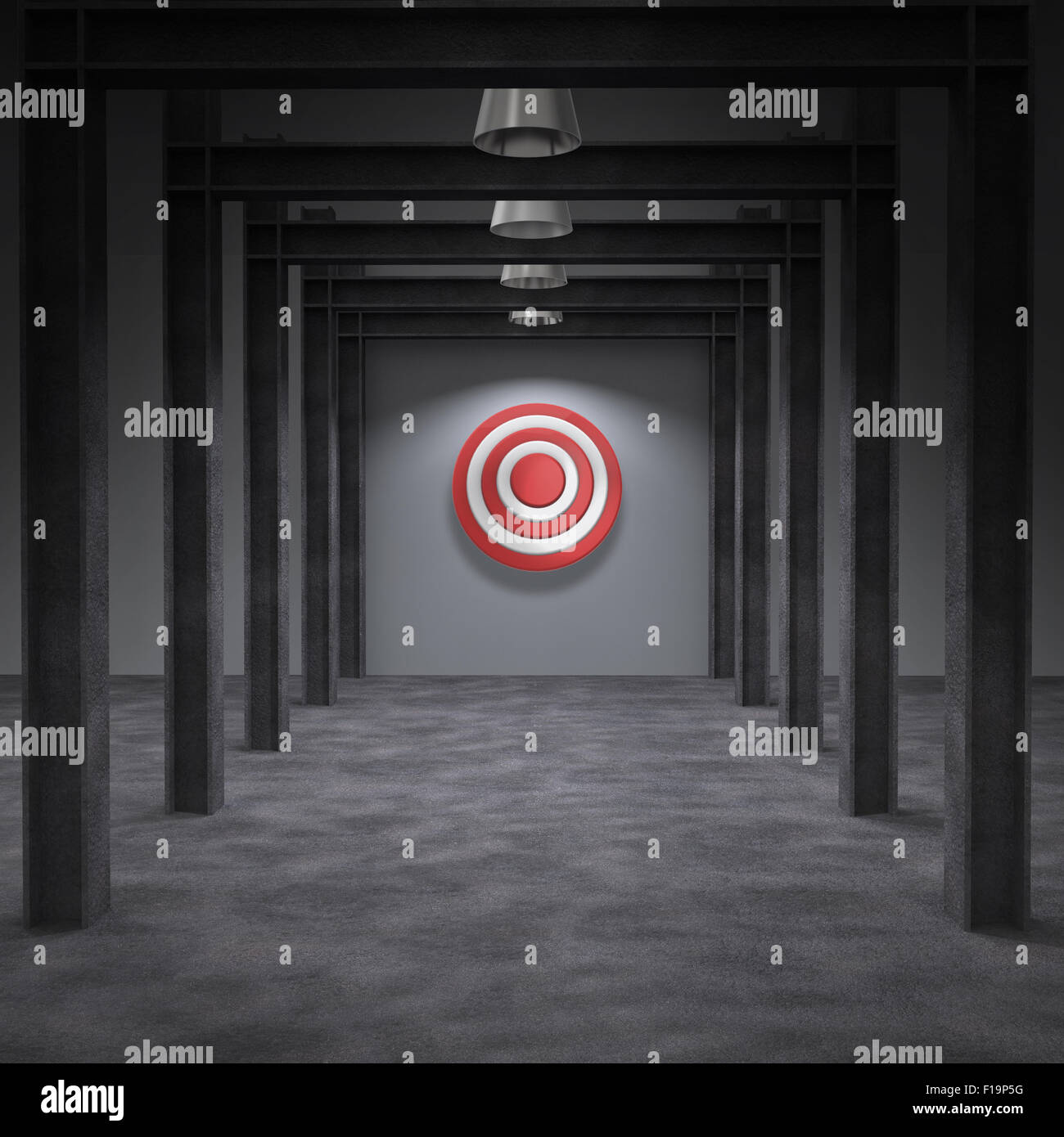 target symbol in gallery as business concept Stock Photo - Alamy