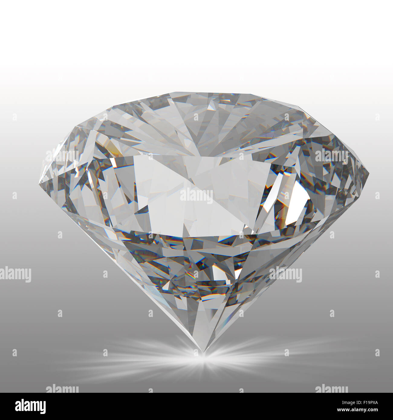 Diamonds isolated on white 3d model Stock Photo - Alamy