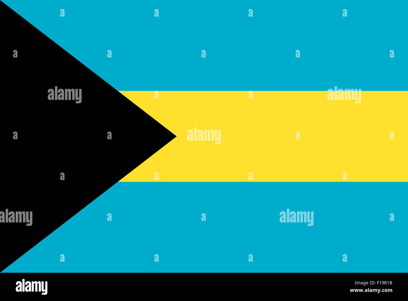 National flag of the Bahamas Stock Photo - Alamy