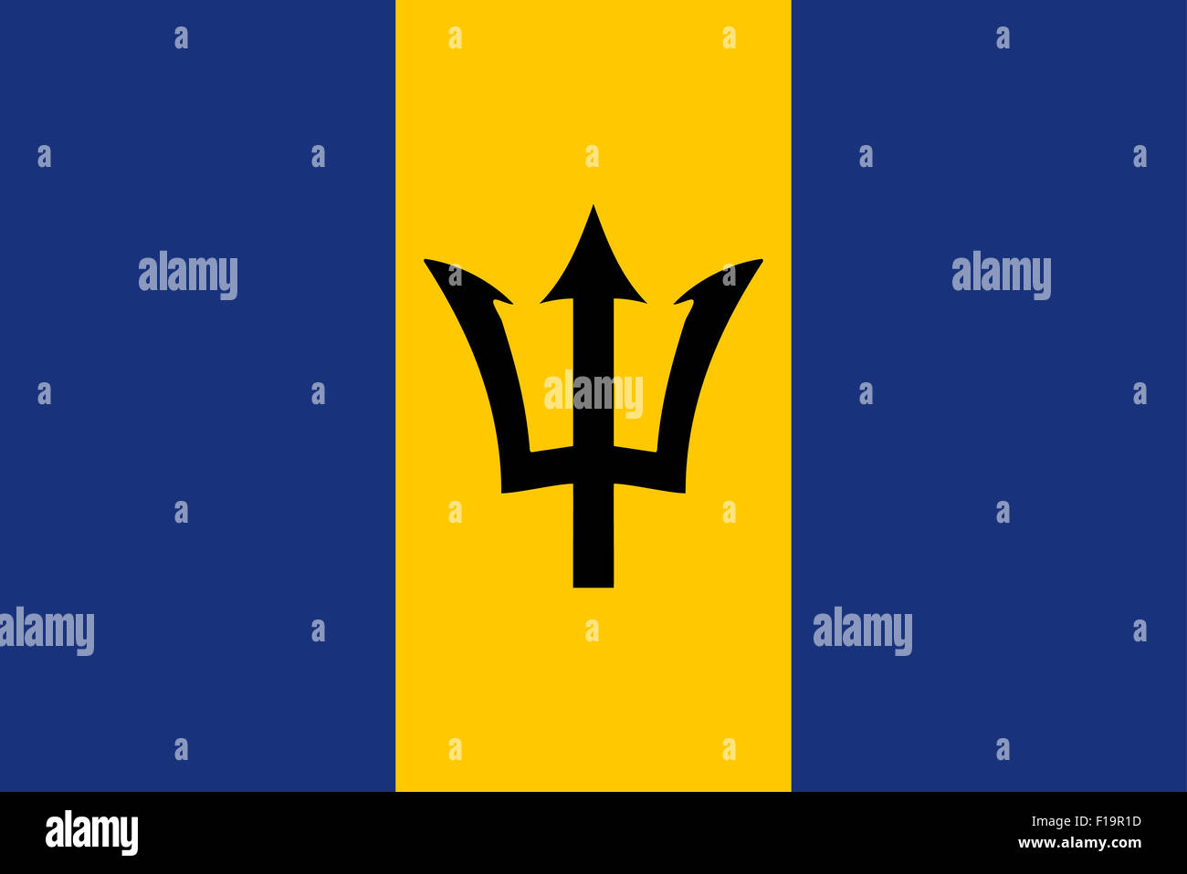 National flag of Barbados Stock Photo - Alamy