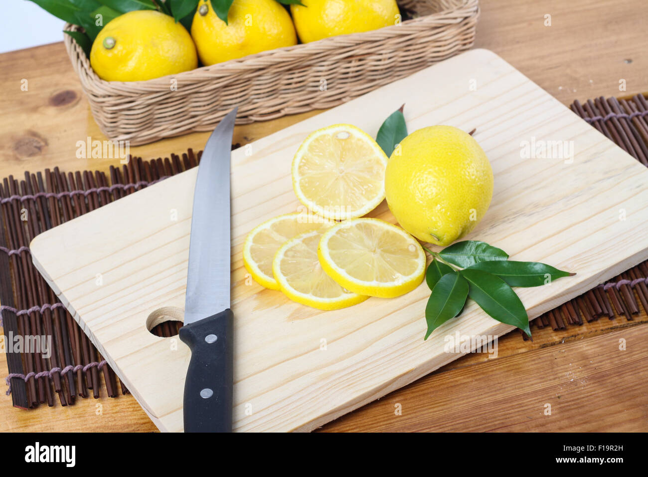 lemon cut in clean environment Stock Photo - Alamy