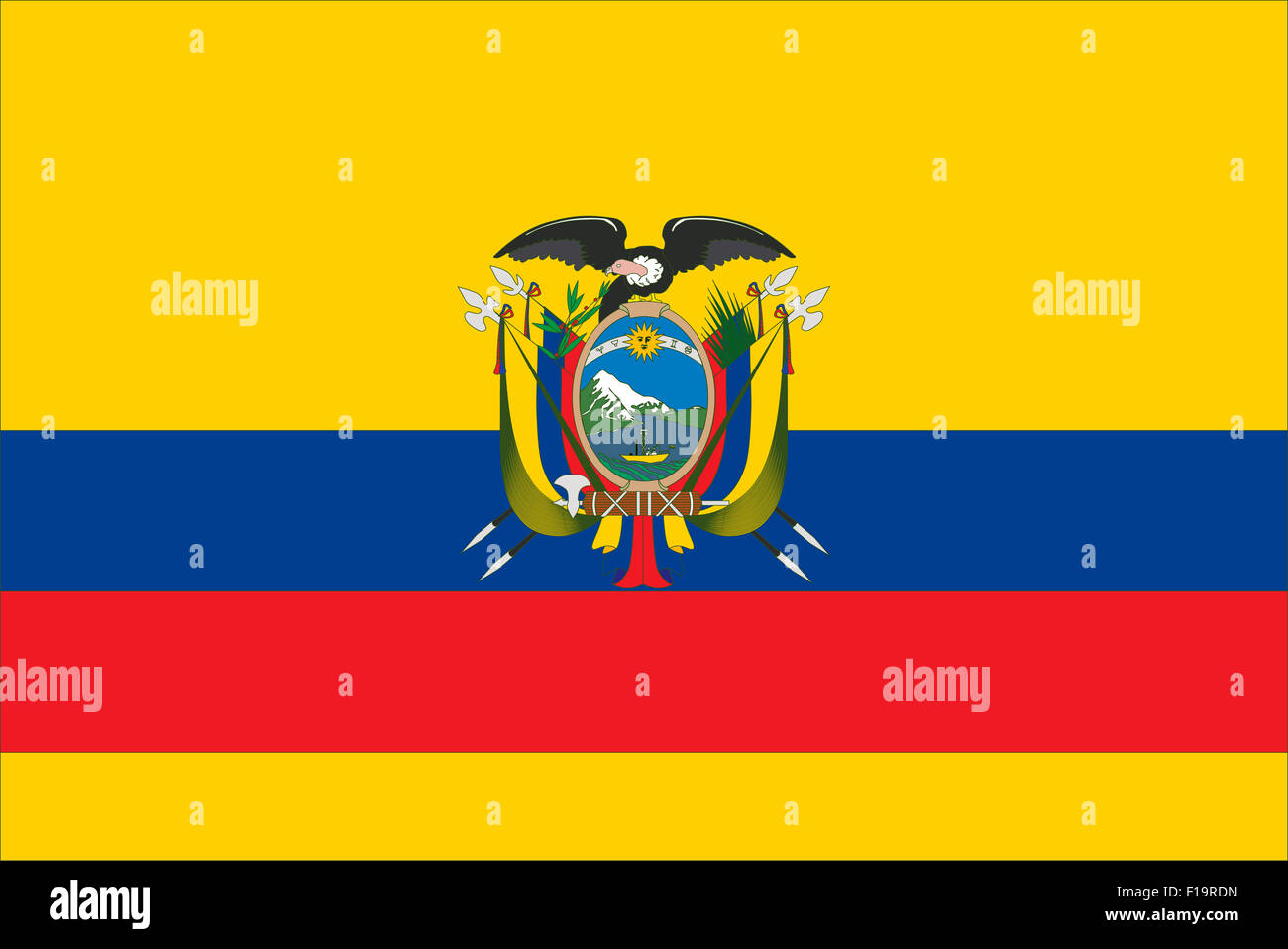 National flag of Ecuador Stock Photo - Alamy