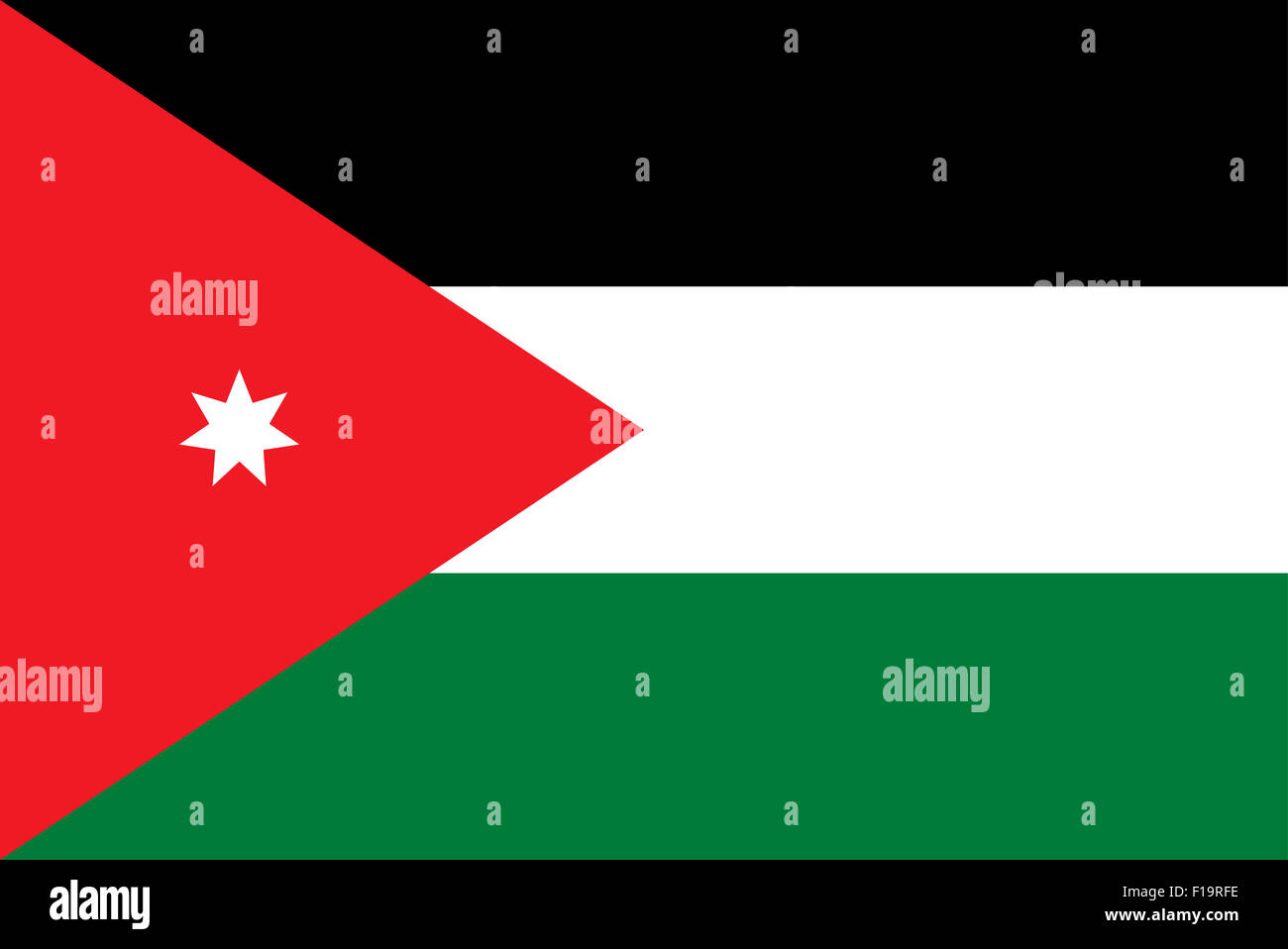 National flag of Jordan Stock Photo - Alamy