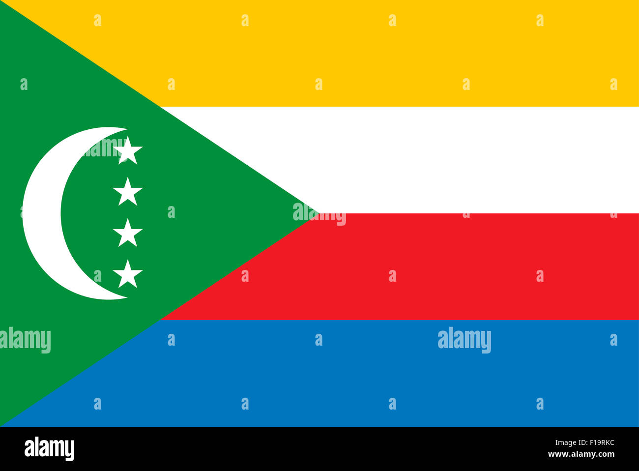 National flag of The Comoros Stock Photo - Alamy