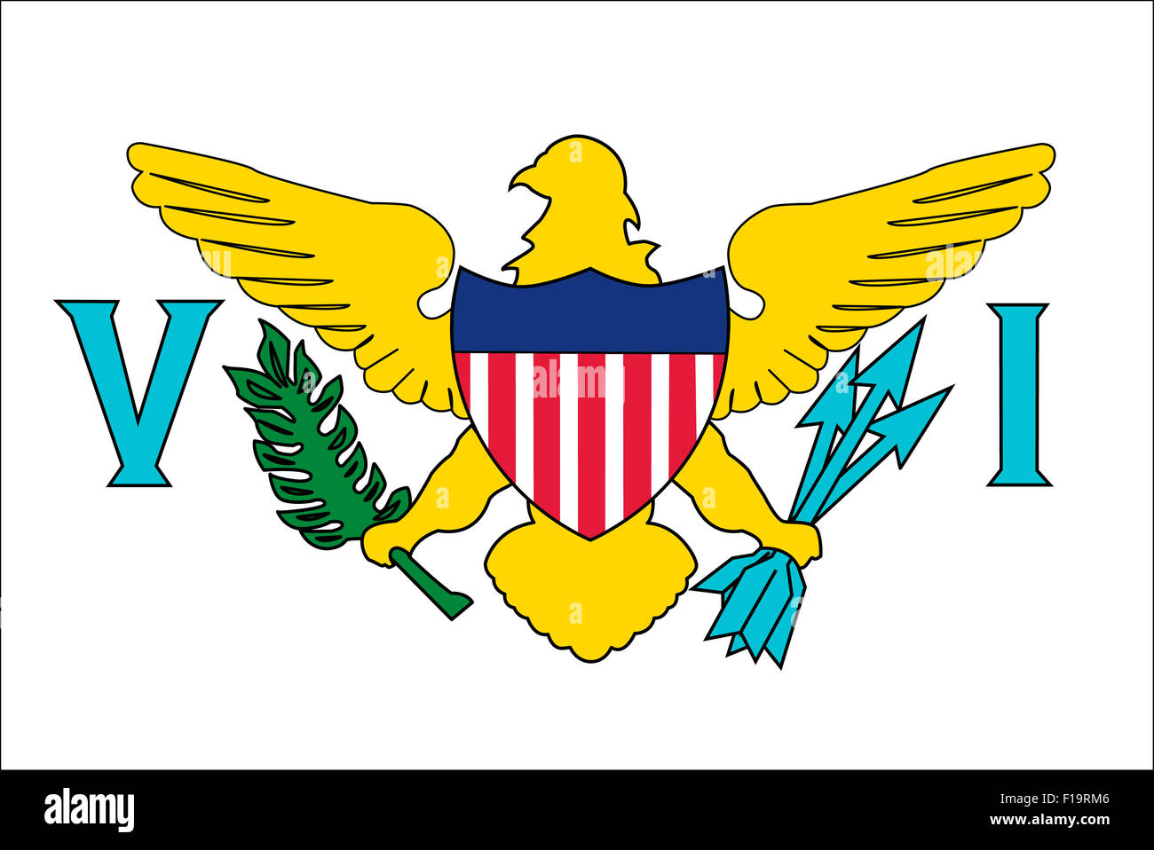 National flag of the Virgin Islands Stock Photo - Alamy