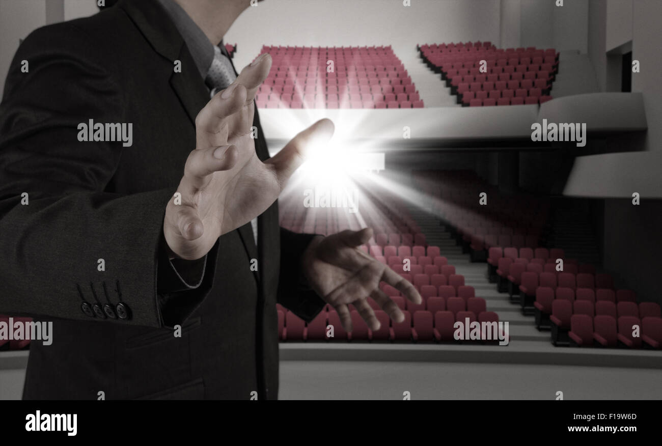 success businessman as theater manager as concept Stock Photo - Alamy