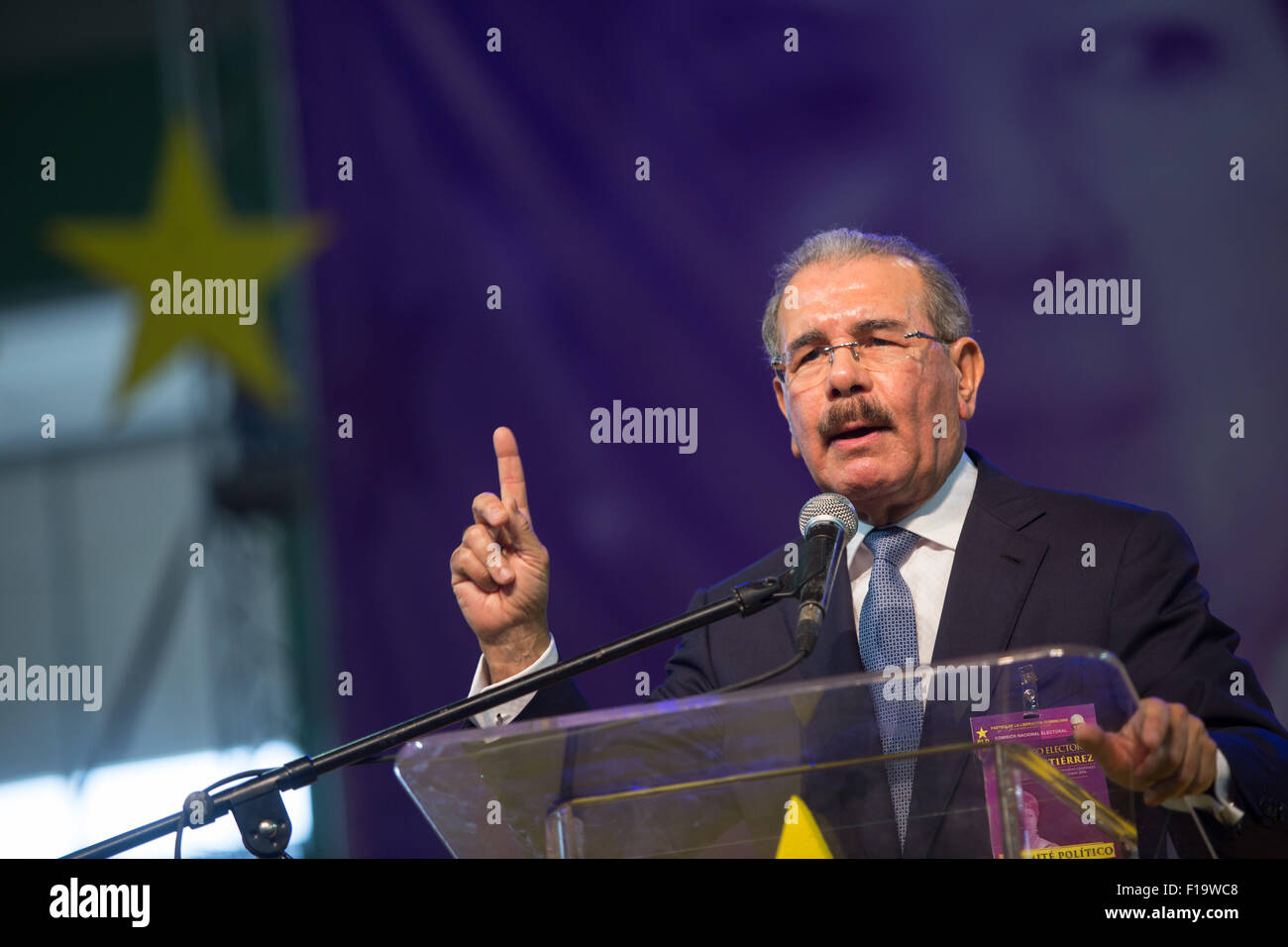 Santo Domingo. 30th Aug, 2015. Dominican President Danilo Medina ...