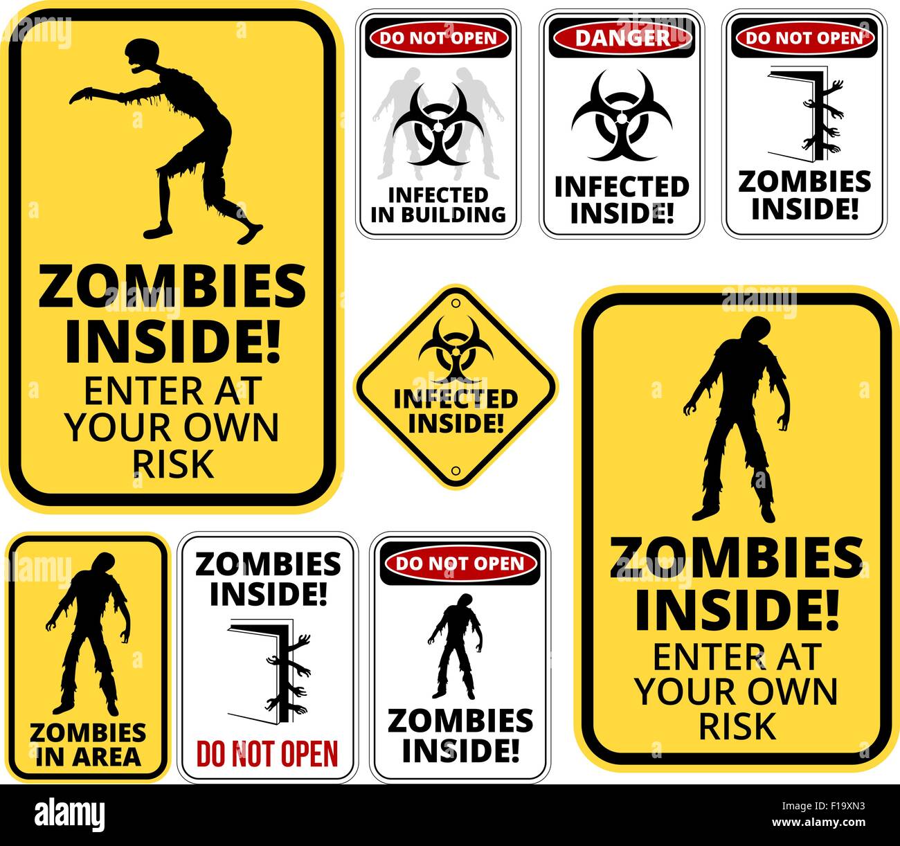 Zombie outbreak poster hi-res stock photography and images - Alamy
