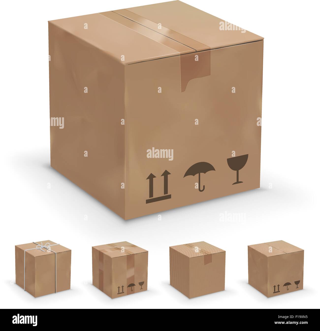 Corrugated cardboard shipping boxes Stock Vector Images - Alamy