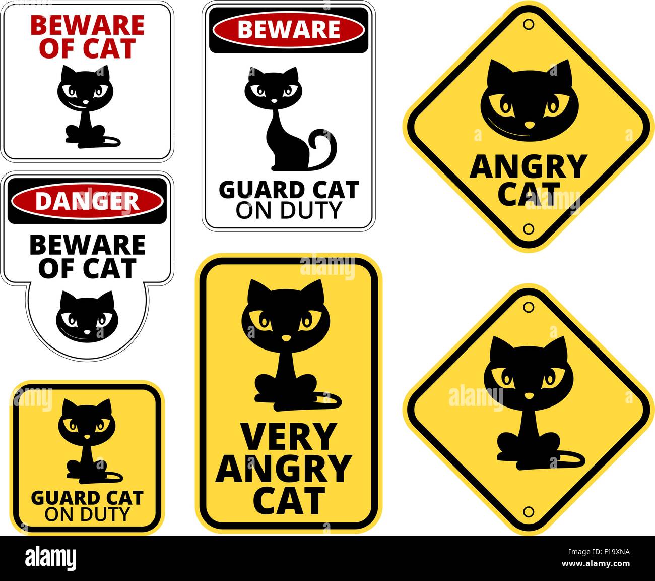 Humorous animal warning sign Stock Vector Images - Alamy