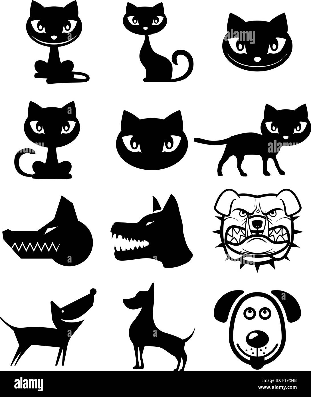 Cat and dog Stock Vector Image & Art - Alamy