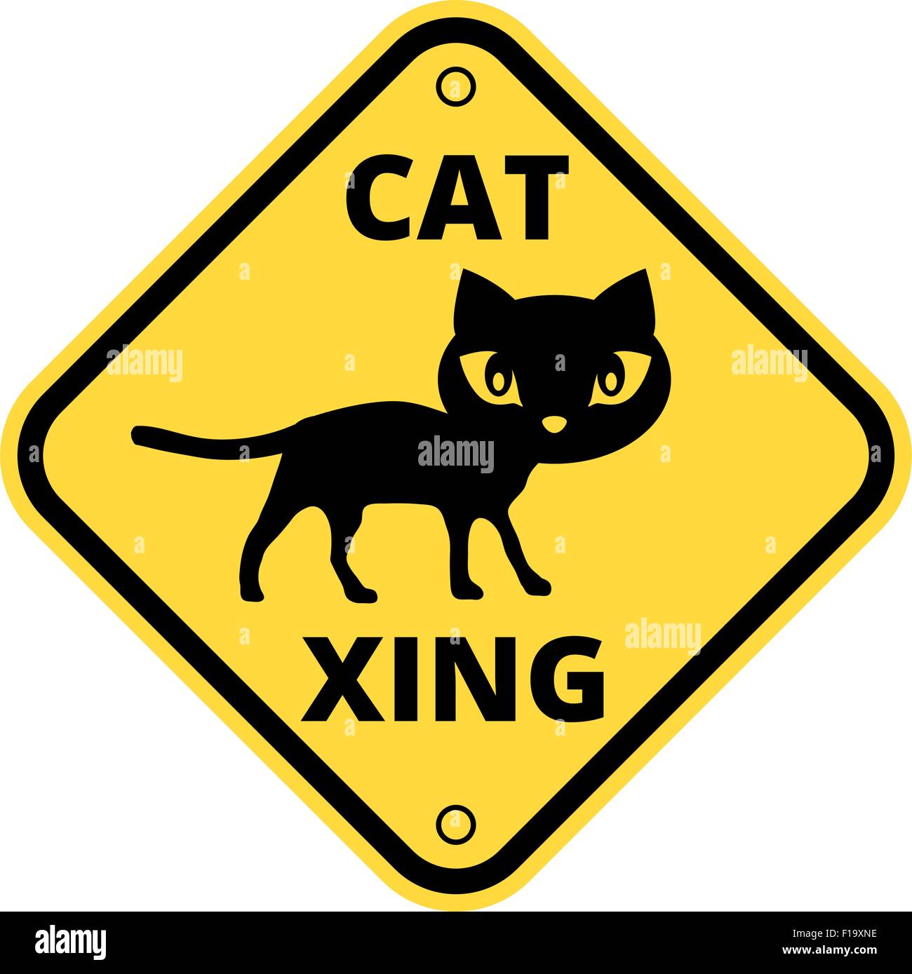 Caution cats crossing hi-res stock photography and images - Alamy