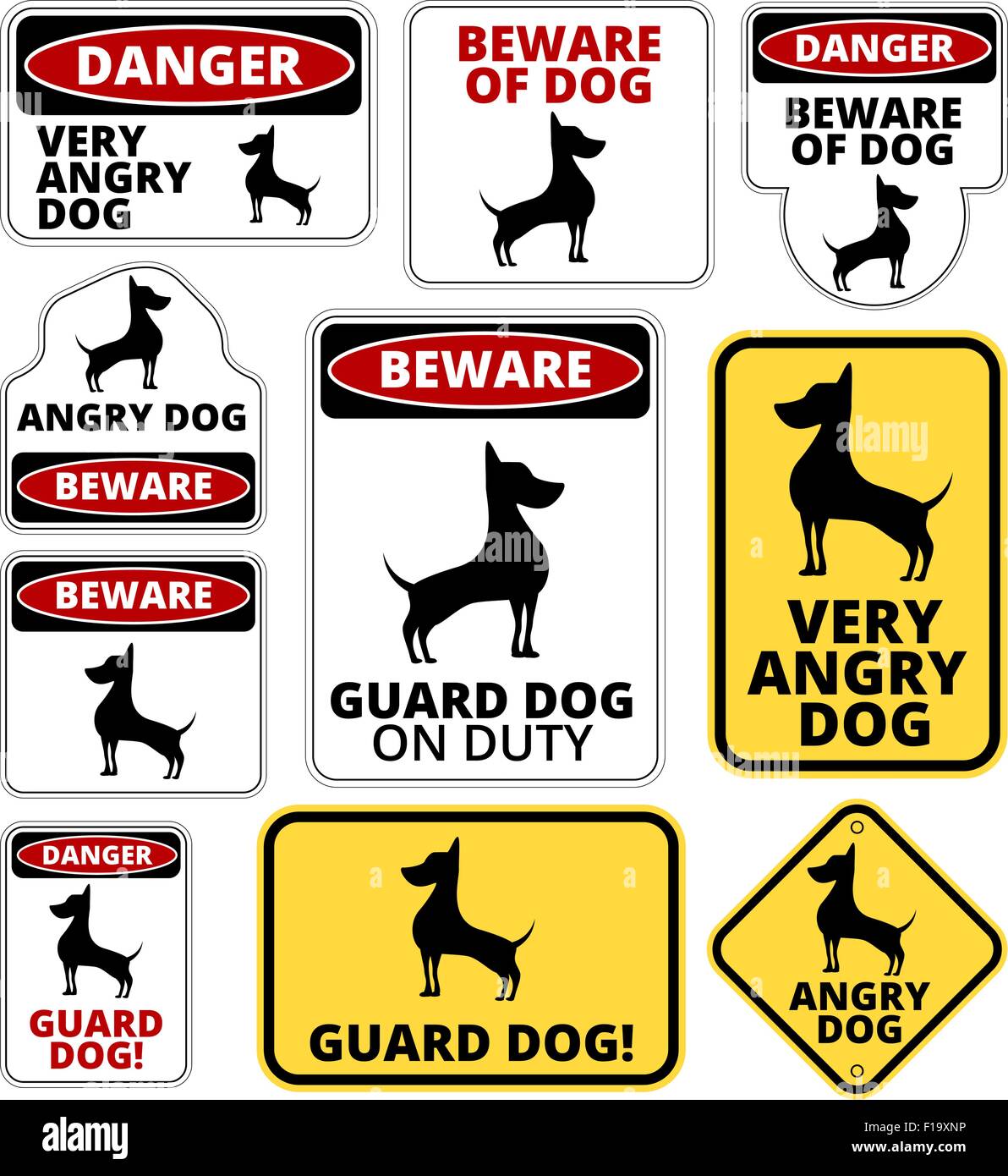 Vicious dog warning sign hi-res stock photography and images - Alamy