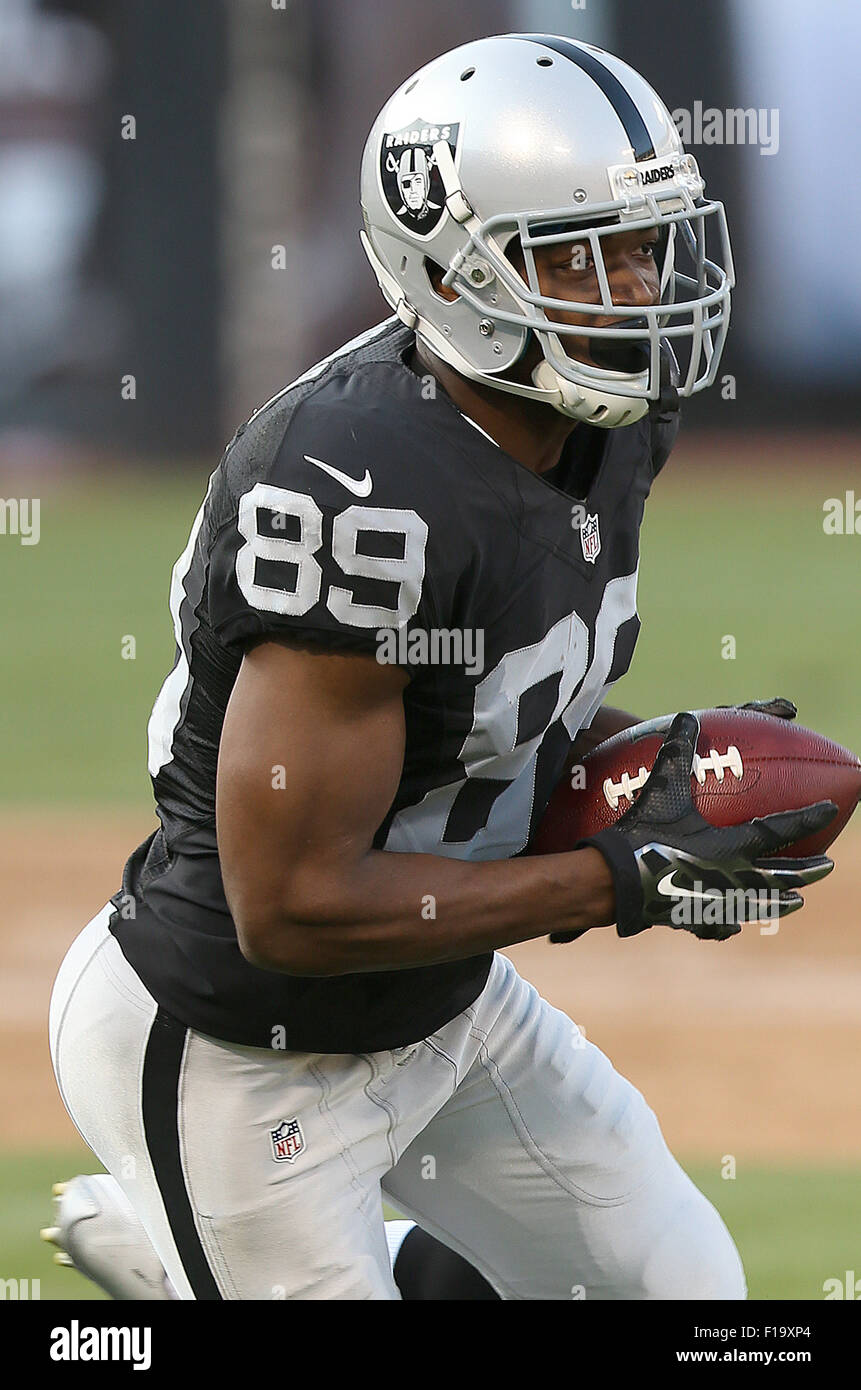 Oakland, CA. 30th Aug, 2015. Oakland Raiders wide receiver Amari Cooper ...