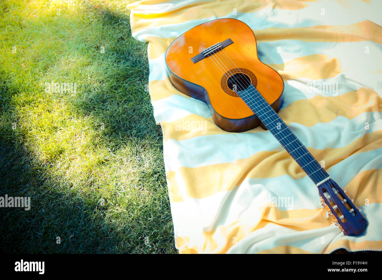 Closeup portrait of a guitar outdoors Stock Photo - Alamy