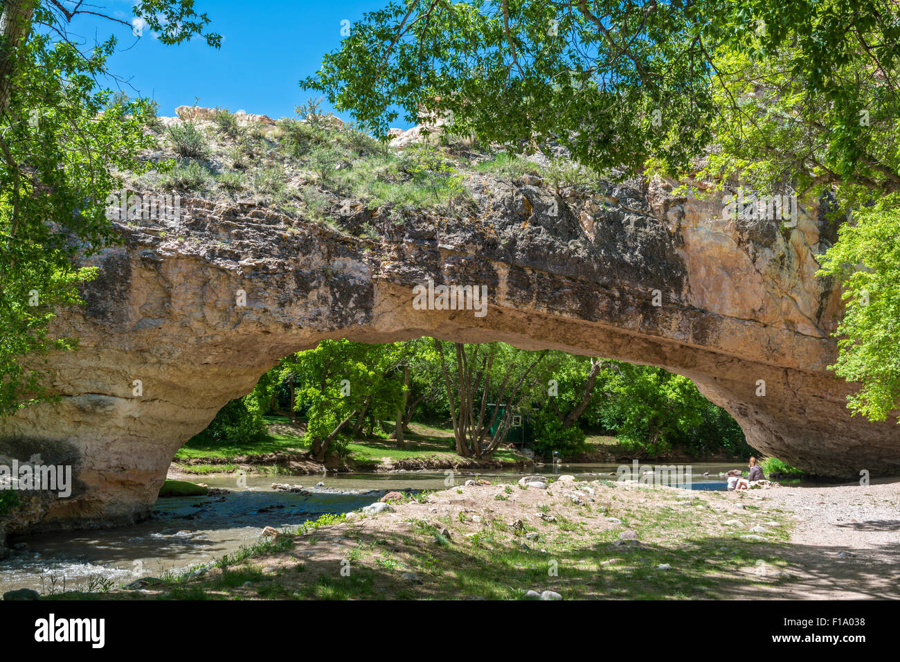 Wyoming, Douglas vacinity, Ayres Natural Bridge Stock Photo - Alamy