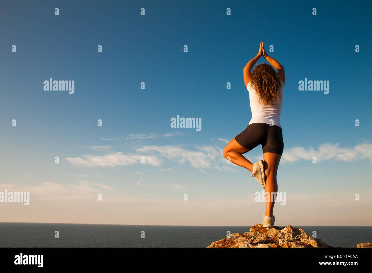 healthy woman practice yoga Stock Photo - Alamy