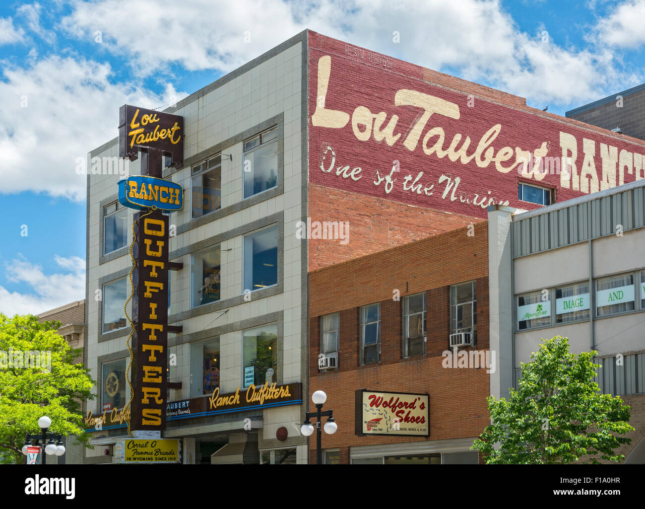 Wyoming, Casper, Lou Taubert Ranch Outfitters, founded 1919 Stock Photo ...