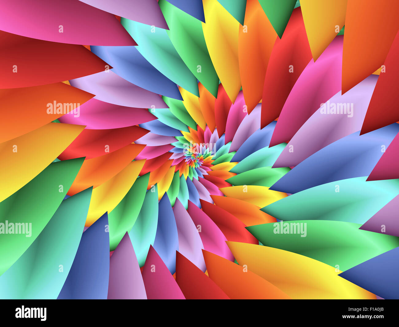 Beautiful Psychedelic Rainbow Spiral Background Stock Photo - Alamy