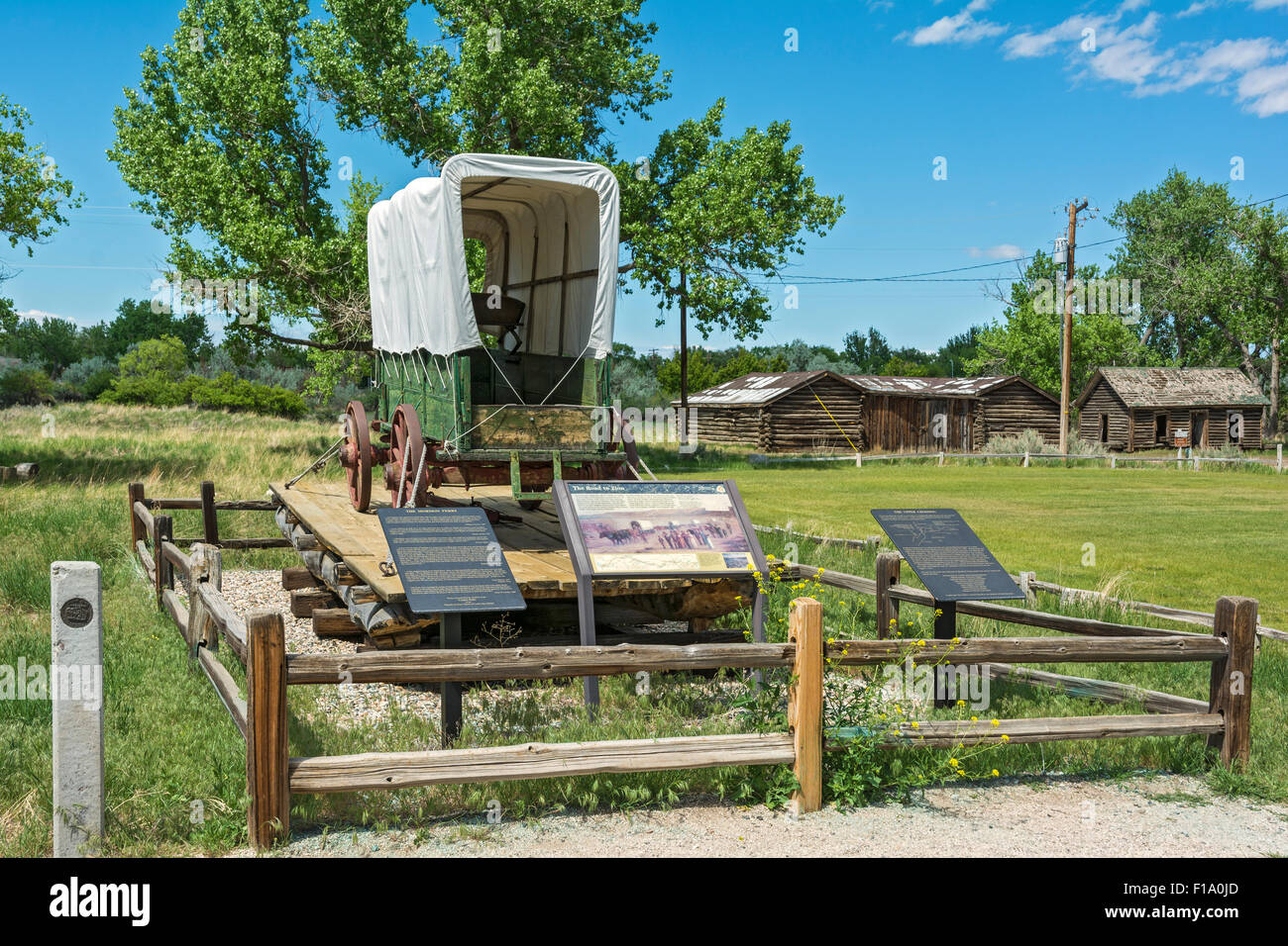 Wyoming, Casper, Fort Caspar Museum, Mormon Ferry, first commercial ...