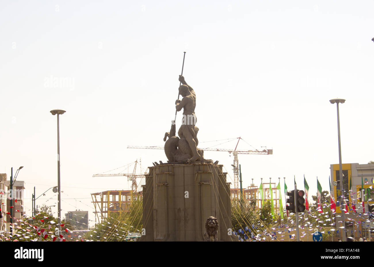One Iranian mythology statue Stock Photo - Alamy
