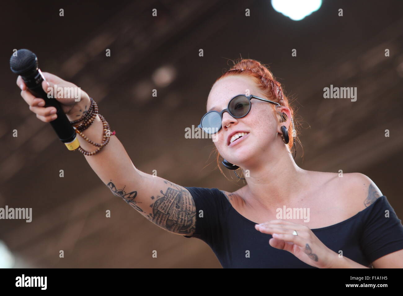 Magdeburg, Germany. 30th Aug, 2015. Swiss singer Stefanie Heinzmann ...
