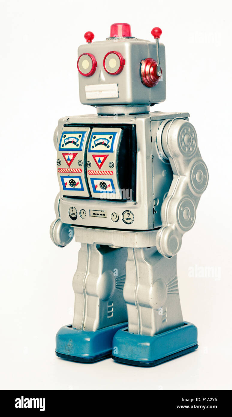 retro robot toy Stock Photo - Alamy