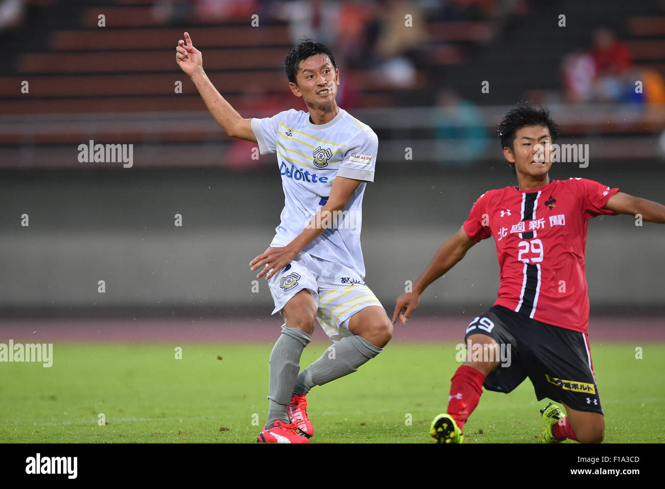 Kanazawa, Japan. 30th Aug, 2015. Kei Nakano (FC Imabari) Football/Soccer : Kei Nakano of FC ...