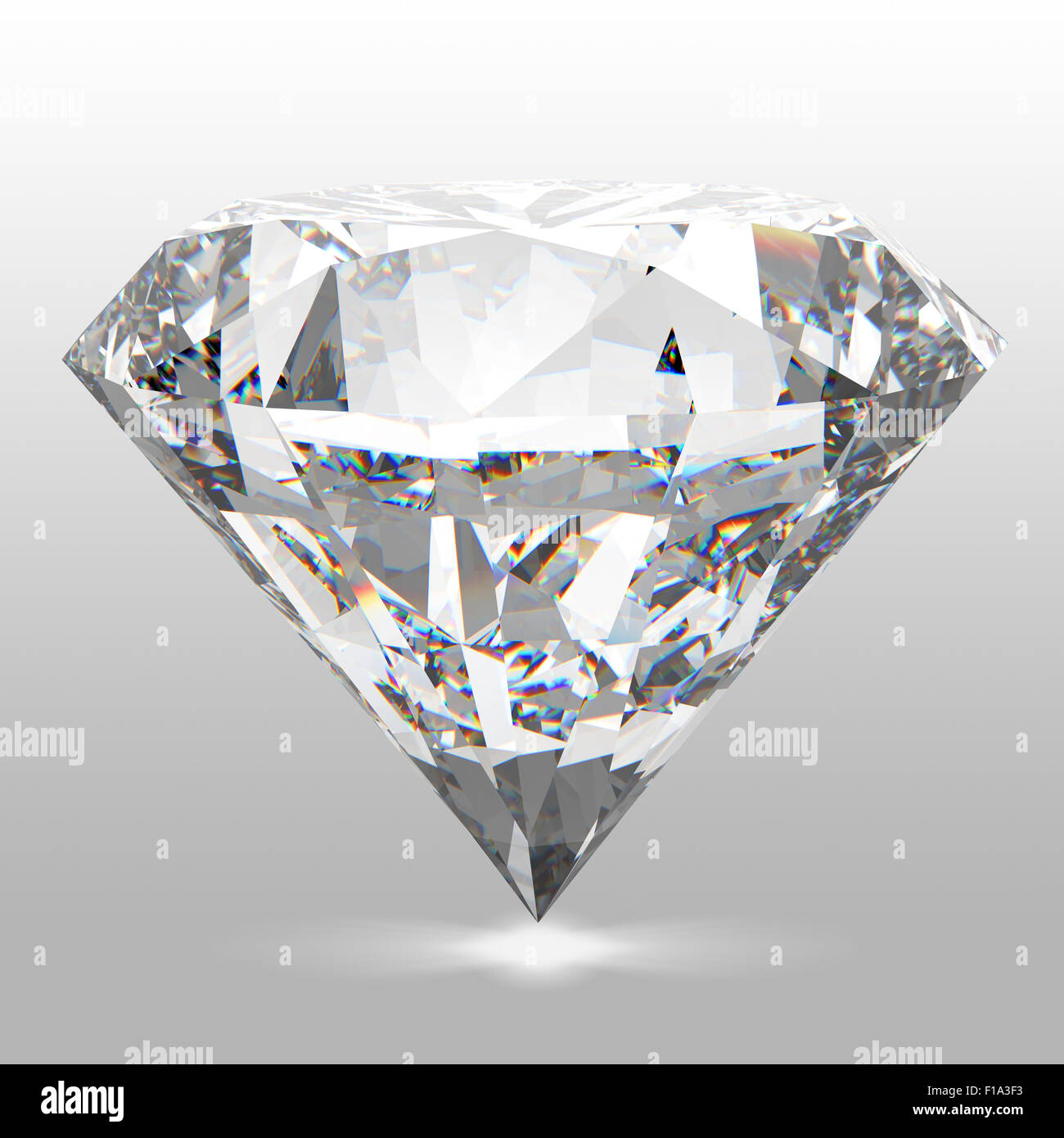 Diamonds isolated on white 3d model Stock Photo - Alamy