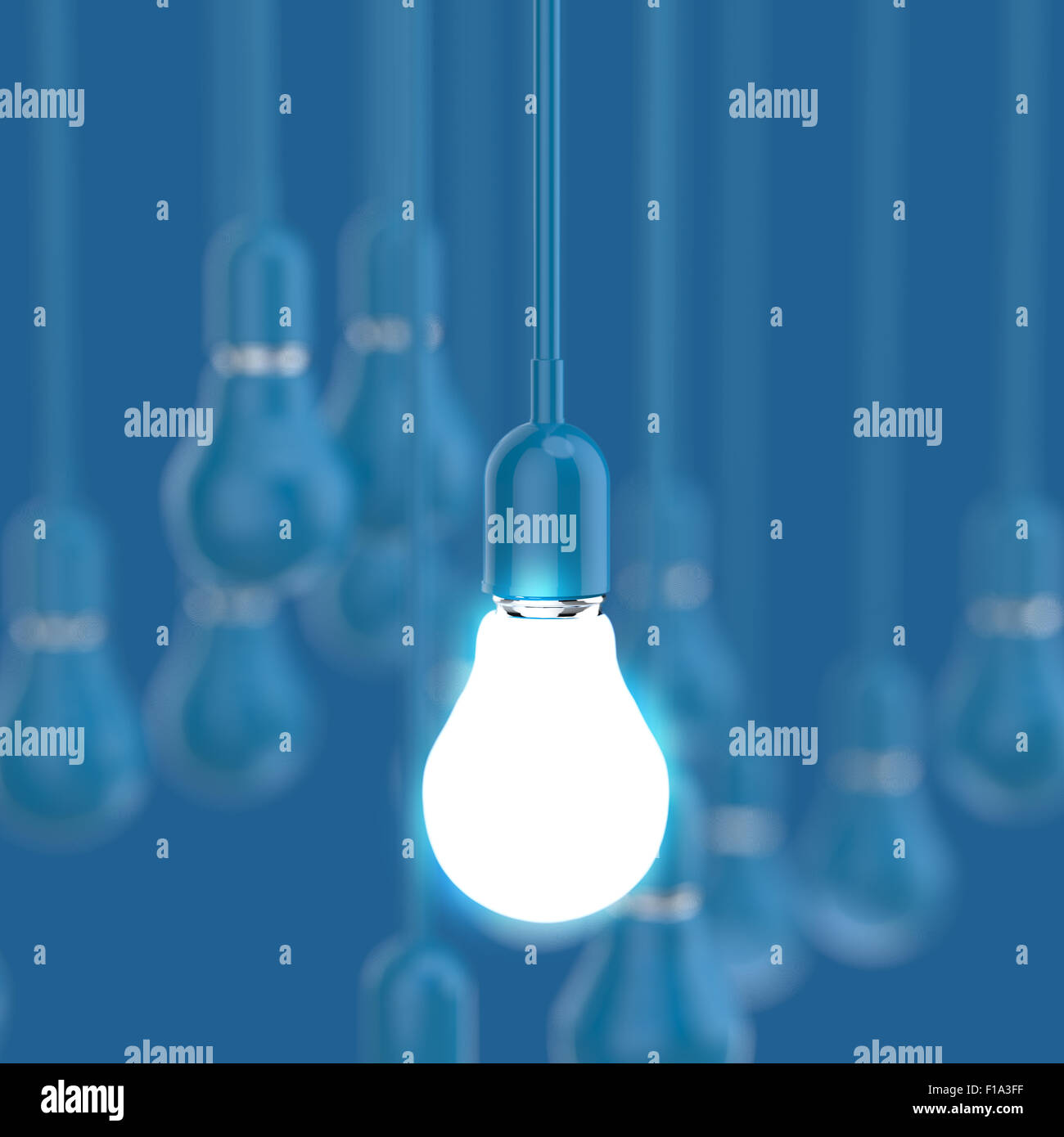 creative idea and leadership 3d light bulb as leadership concept Stock ...