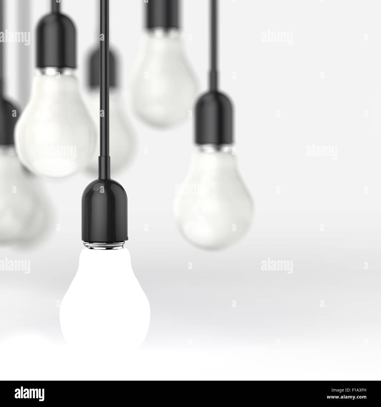 creative idea and leadership 3d light bulb as leadership concept Stock ...