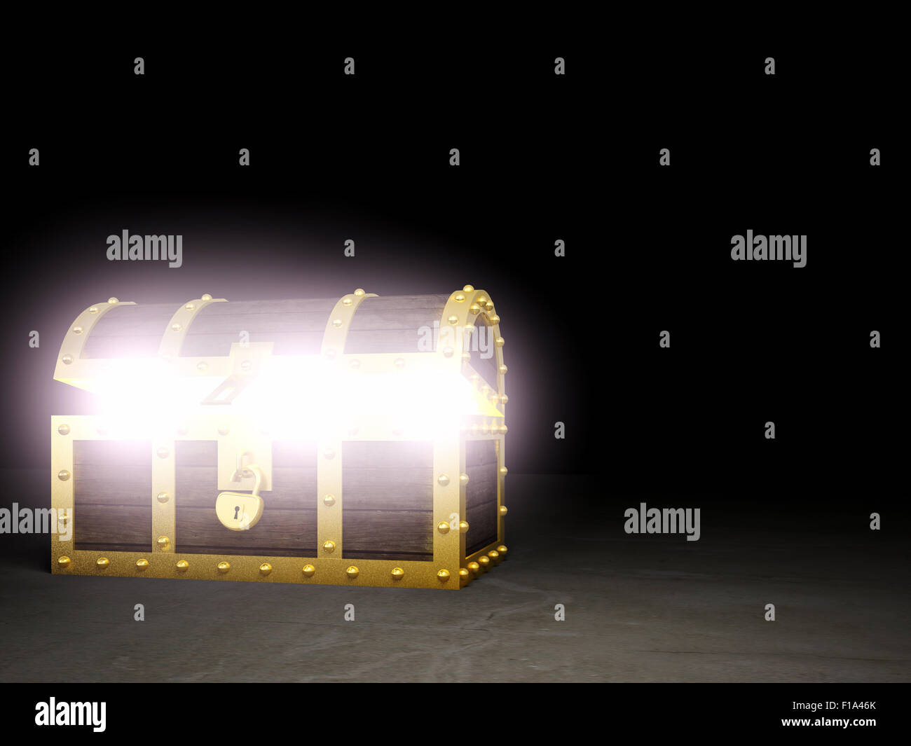 3d image of classic chest treasure Stock Photo - Alamy