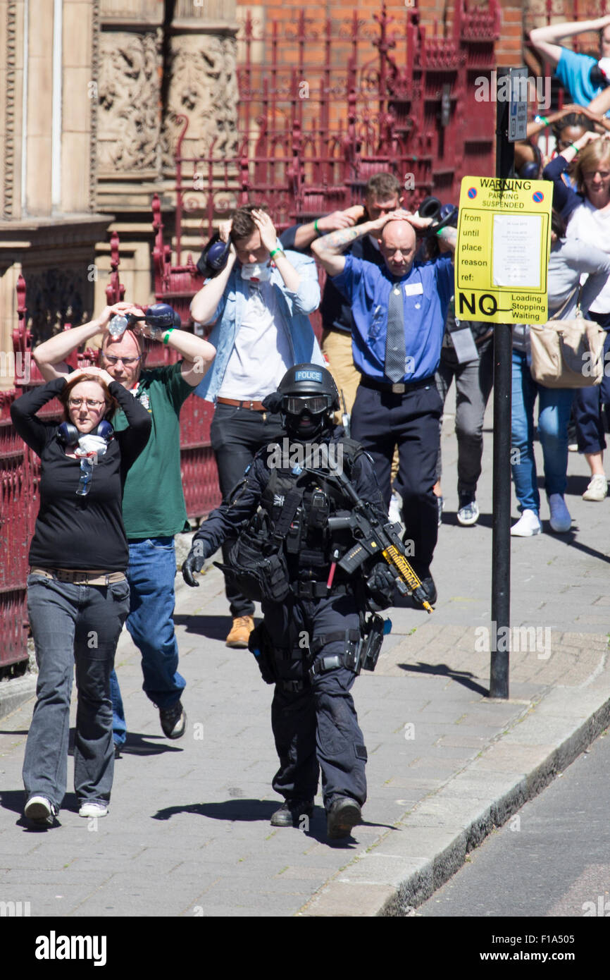 London Emergency Services practice their response to a terrorist attack ...