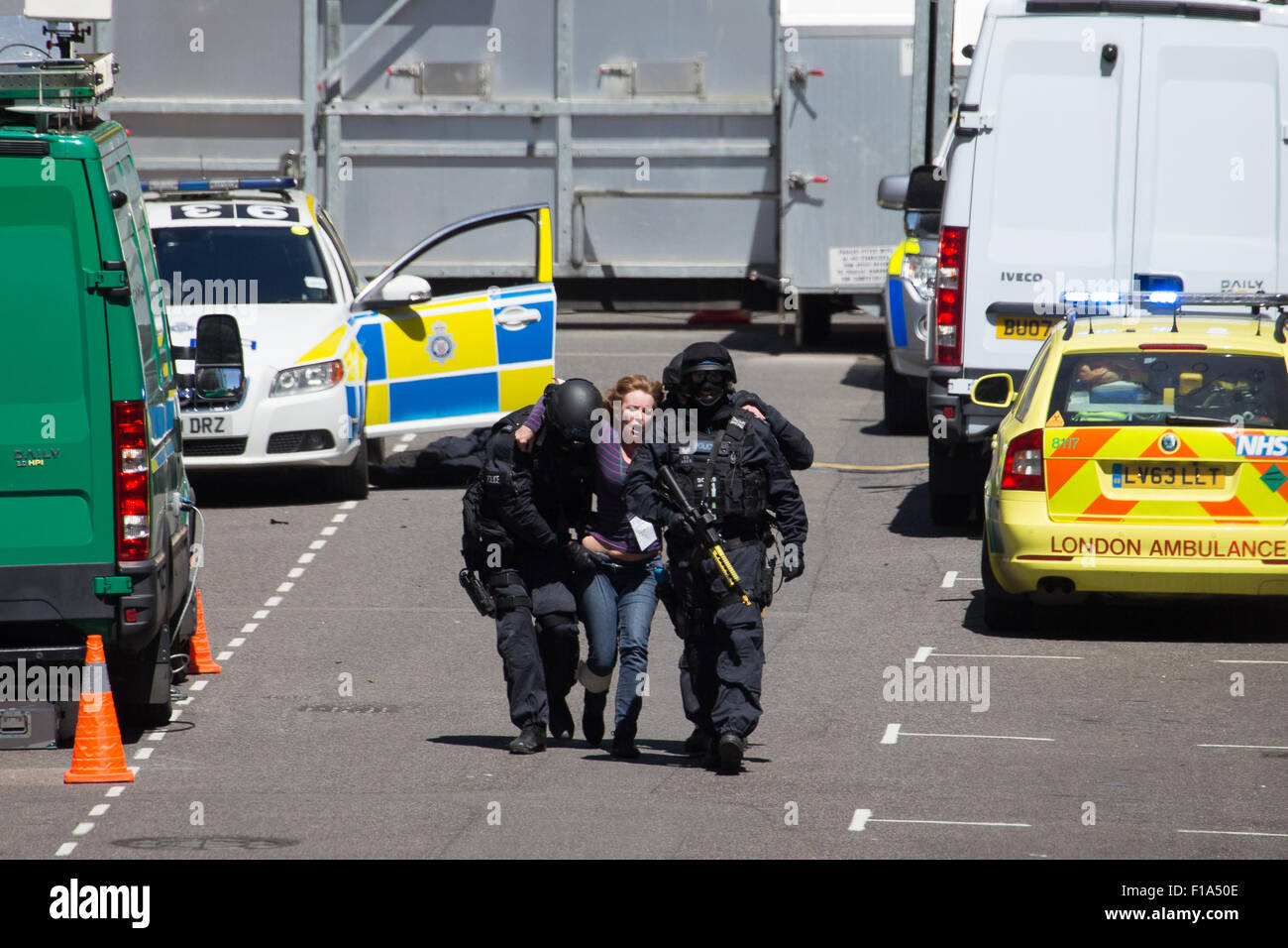 London Emergency Services practice their response to a terrorist attack ...
