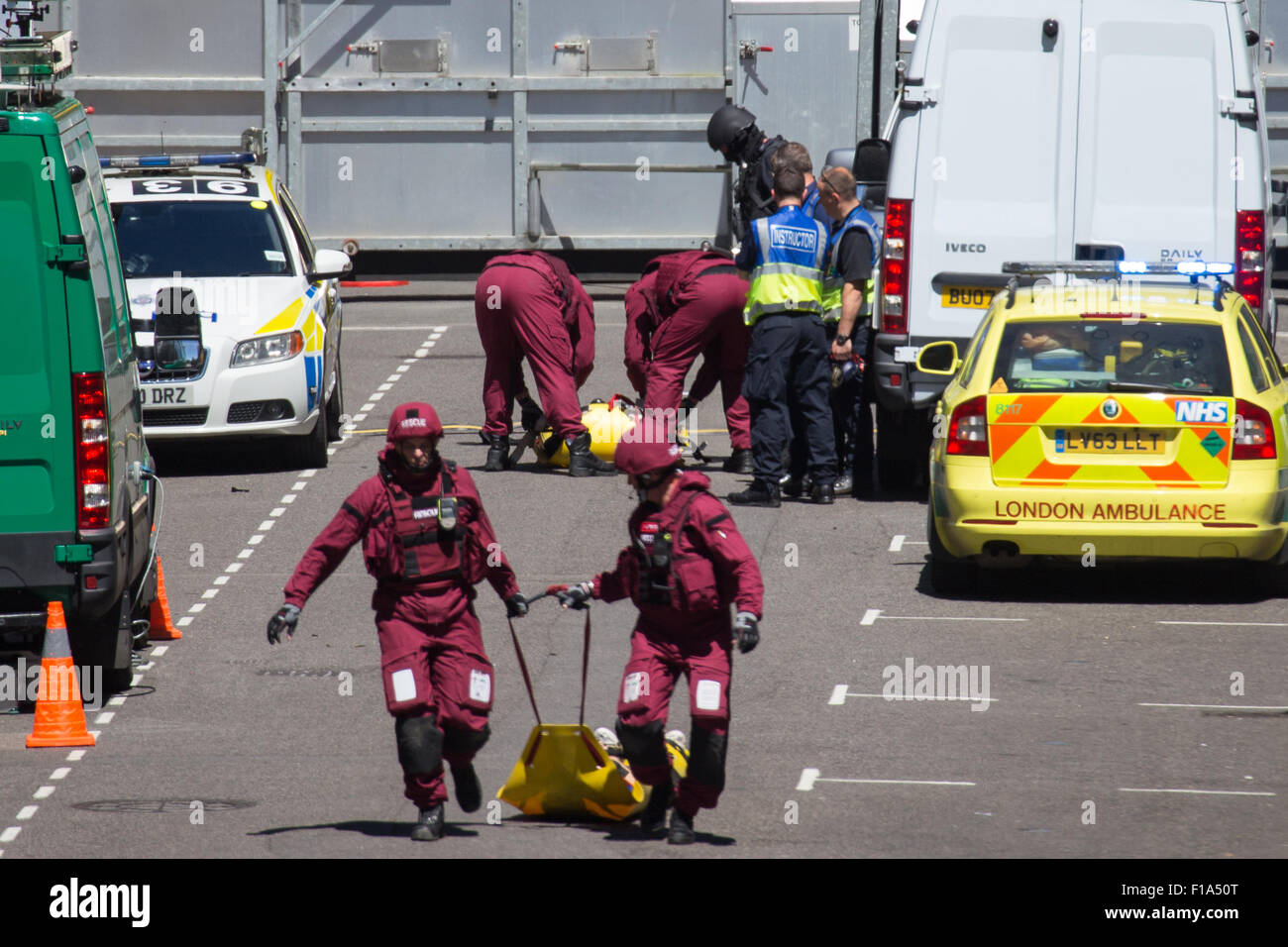 London Emergency Services practice their response to a terrorist attack ...