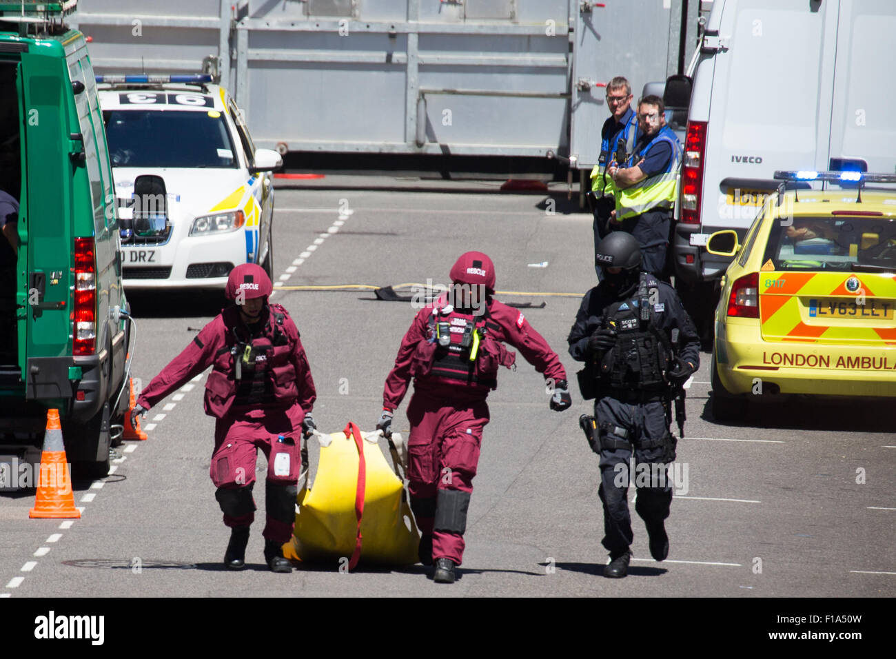 London Emergency Services practice their response to a terrorist attack ...