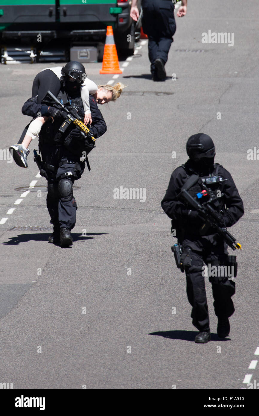 London Emergency Services practice their response to a terrorist attack ...