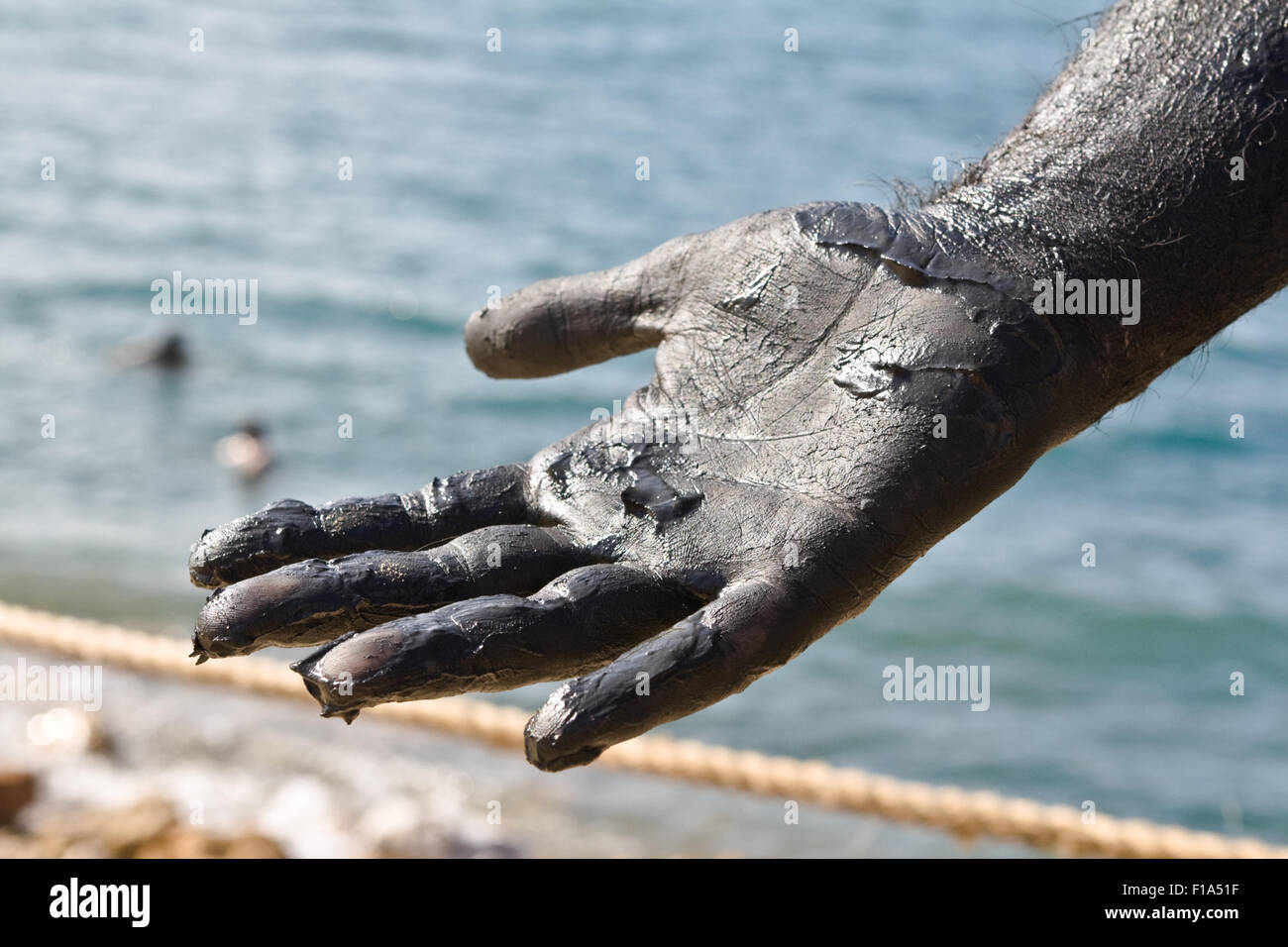 Dead sea mud - Jordan Stock Photo - Alamy