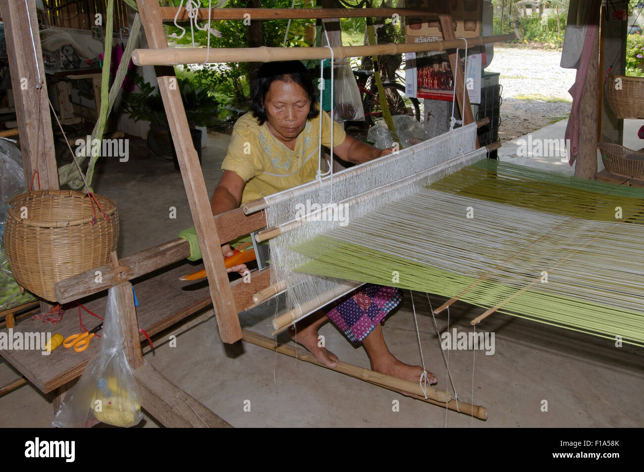 Oct. 15, 2014 - Loei province, Thailand - An elderly Tai Dam woman ...