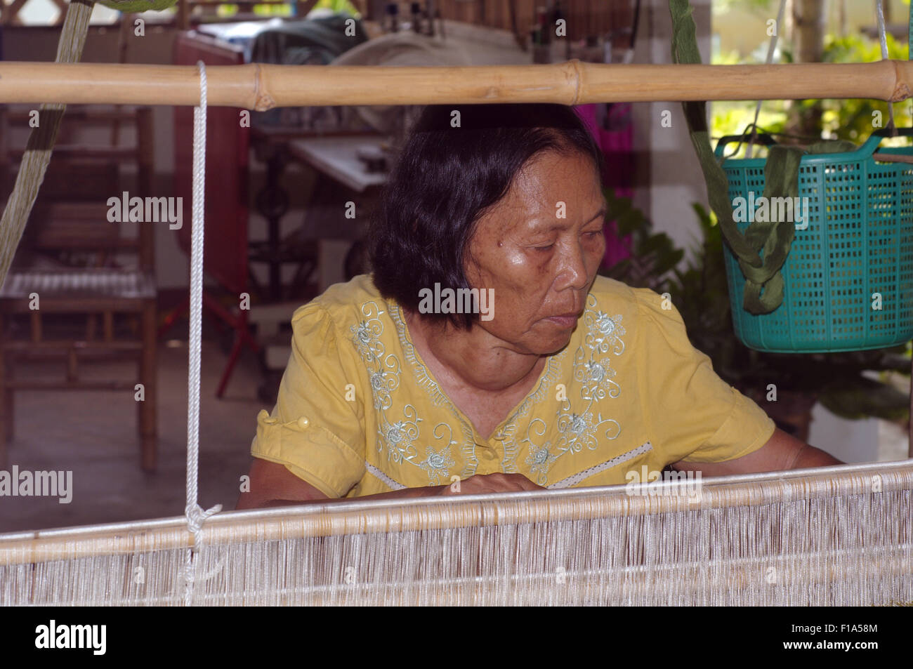 Oct. 15, 2014 - Loei province, Thailand - An elderly Tai Dam woman ...