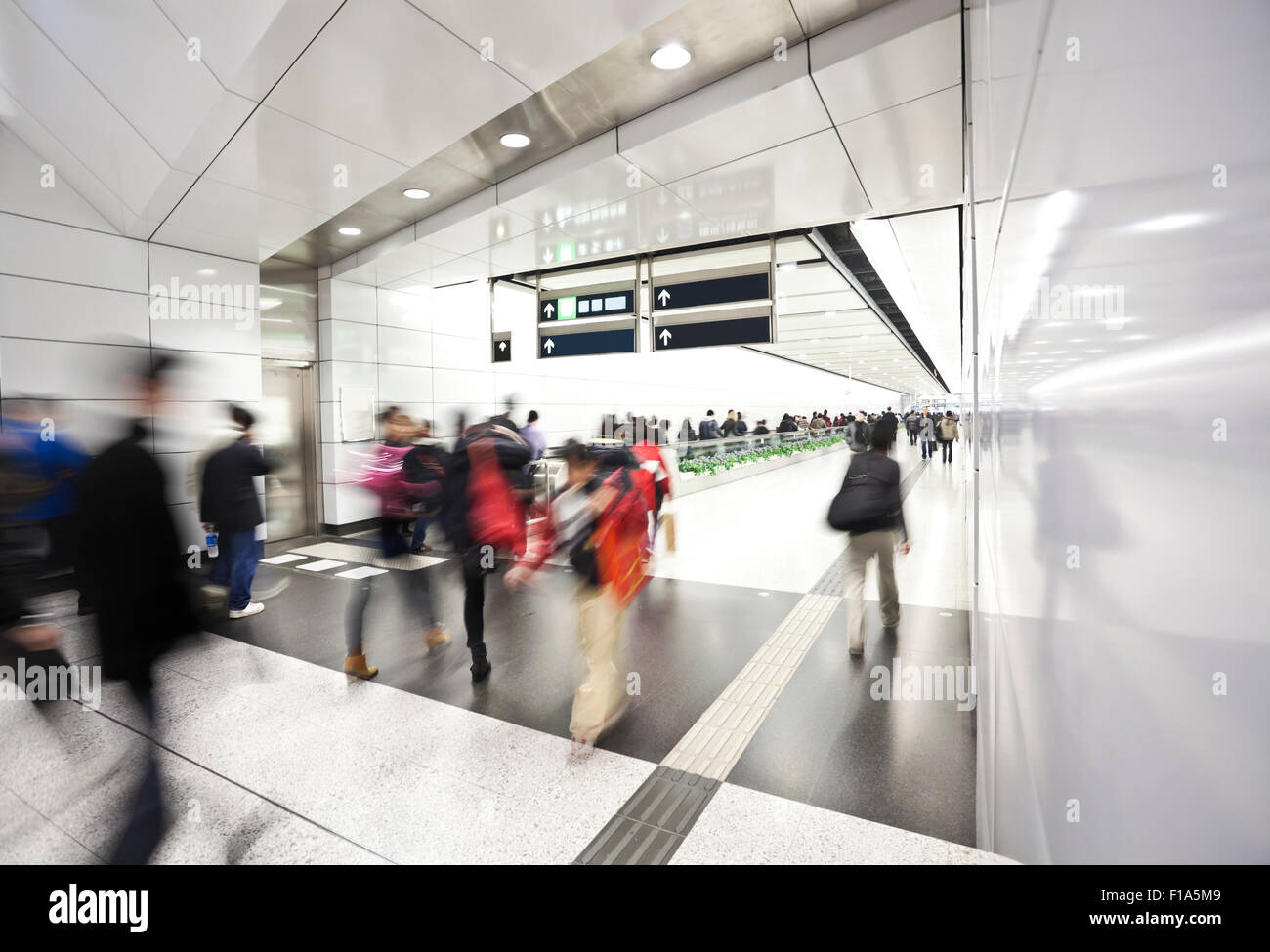 Commuters in subway Stock Photo - Alamy