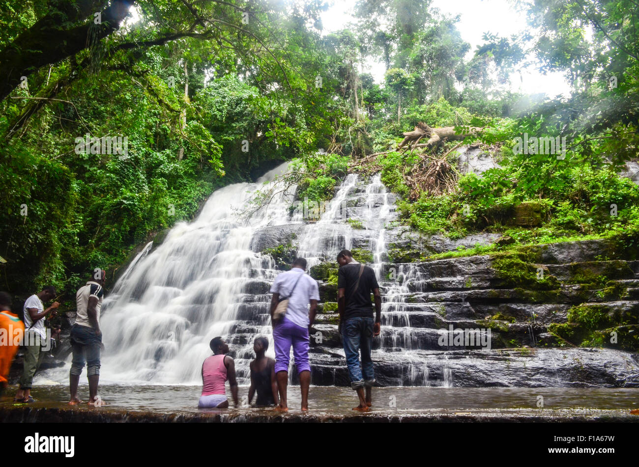 Man waterfall bath hi-res stock photography and images - Alamy