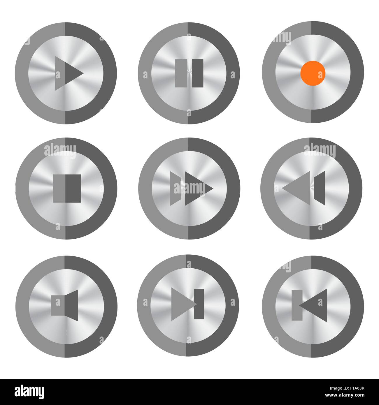 Media player buttons set Stock Vector Images - Alamy