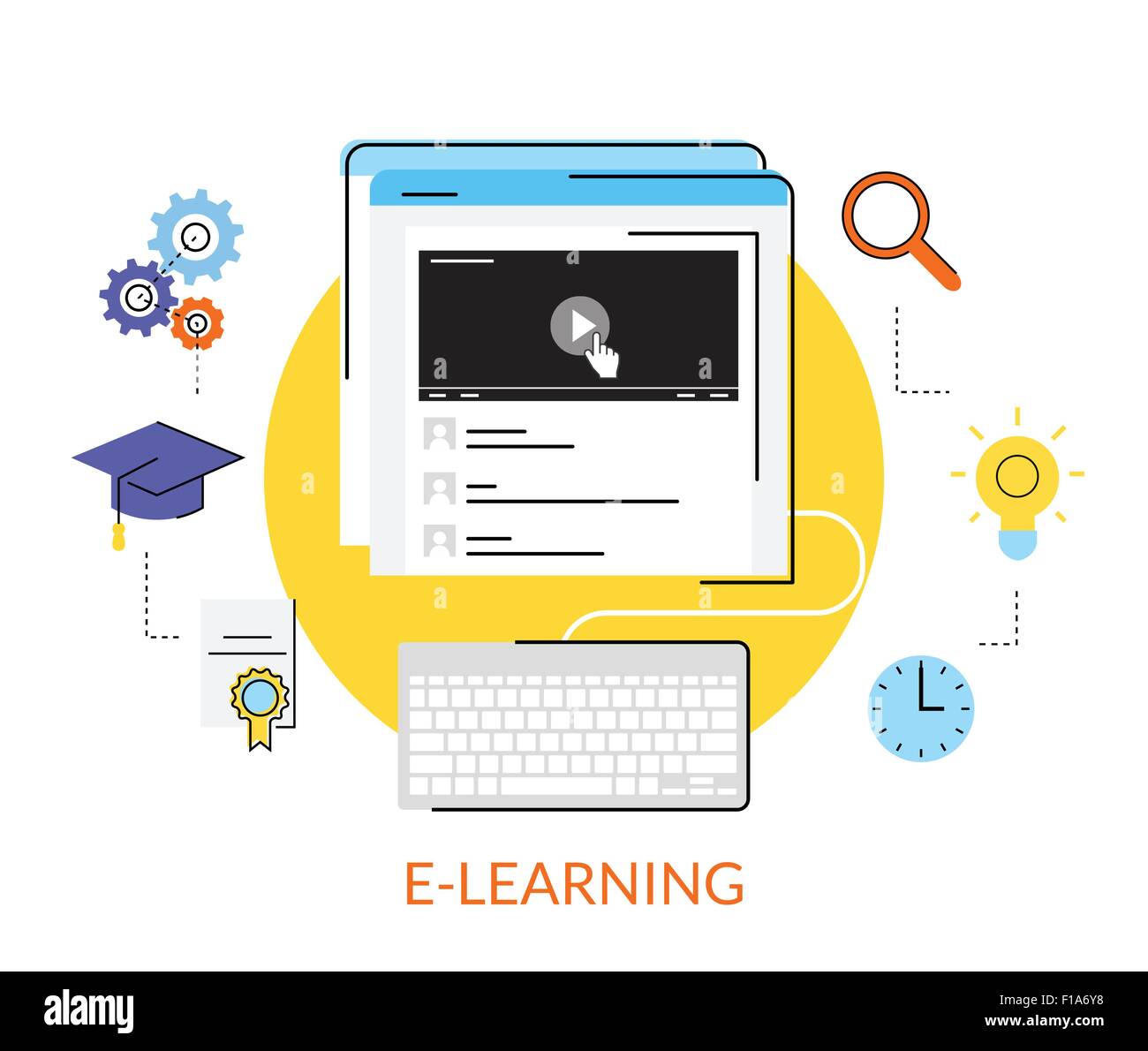 E learning background image Stock Vector Images - Alamy